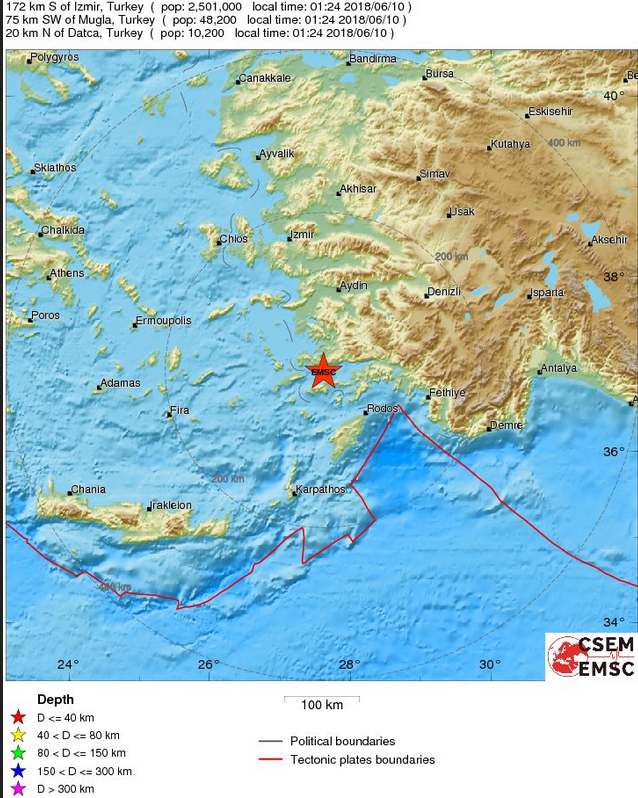 Νέο ταρακούνημα 4,1 R για την Κω! ΔΕΙΤΕ πως καταγράφηκε από τον ...