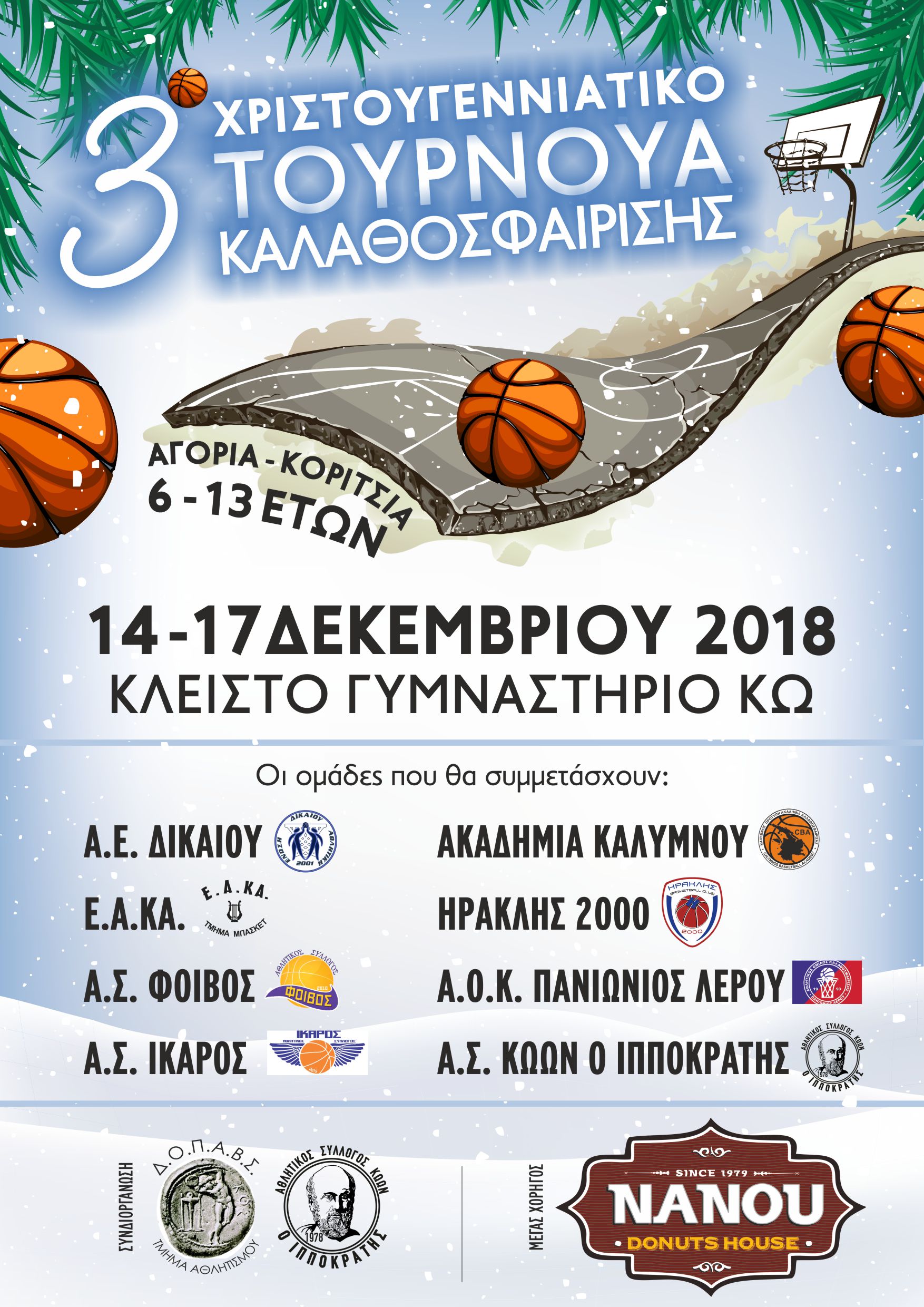 3ο ΧΡΙΣΤΟΥΓΕΝΝΙΑΤΙΚΟ ΑΝΑΠΤΥΞΙΑΚΟ ΤΟΥΡΝΟΥΑ ΚΑΛΑΘΟΣΦΑΙΡΙΣΗΣ (ΠΡΟΓΡΑΜΜΑ ...